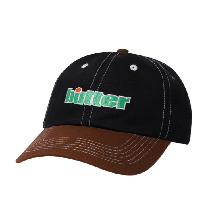 Butter Goods | Gorra Ace 6 Panel - Black / Brown | 12 Pulgadas BCN
